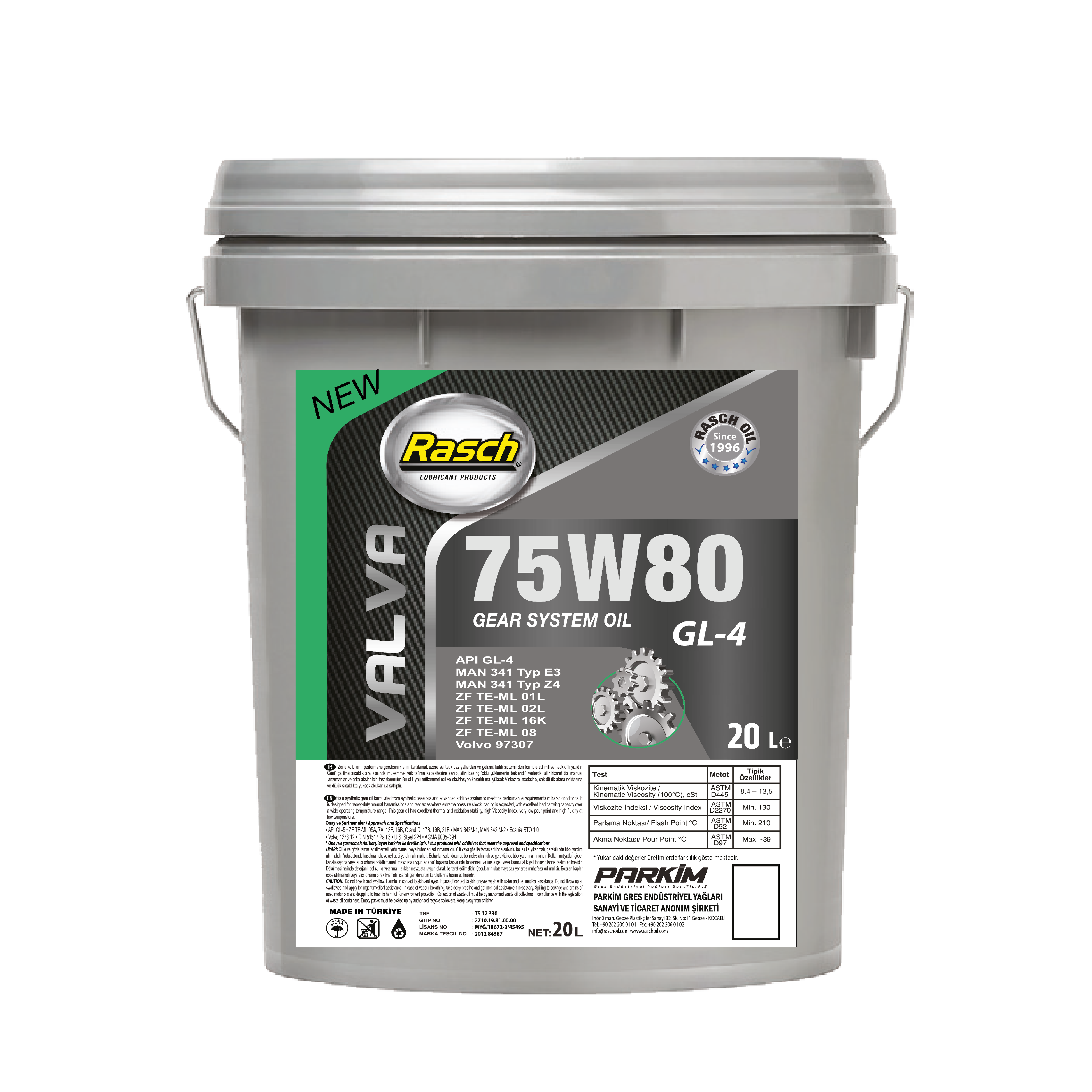RASCH VALVA GEAR OIL 75W80 GL-4 - Rasch